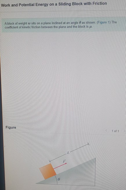 Solved Work and Potential Energy on a Sliding Block with | Chegg.com