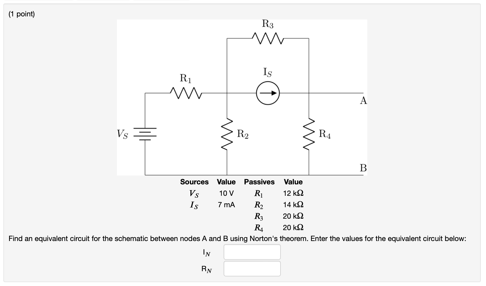 Solved Find an equivalent circuit for the schematic between | Chegg.com