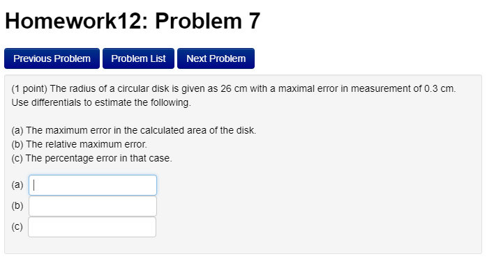 Solved Homework12 Problem 7 Previous Problem Problem List 5455