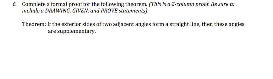 Solved 6. Complete a formal proof for the following theorem. | Chegg.com