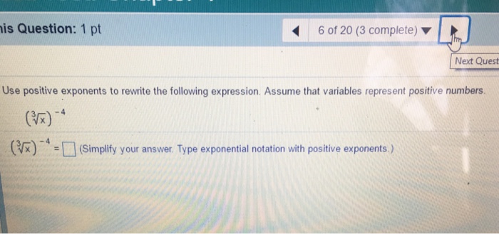 Solved Use positive exponents to rewrite the following | Chegg.com