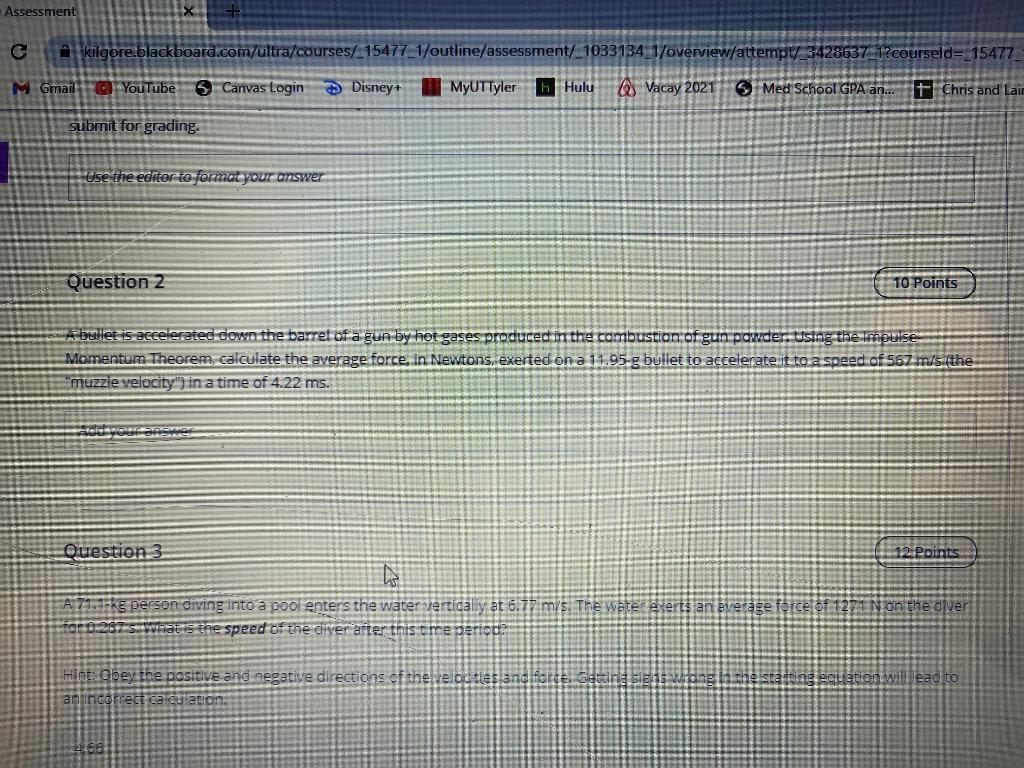 Solved A bullet is accelerated down the barrel of a gun by | Chegg.com