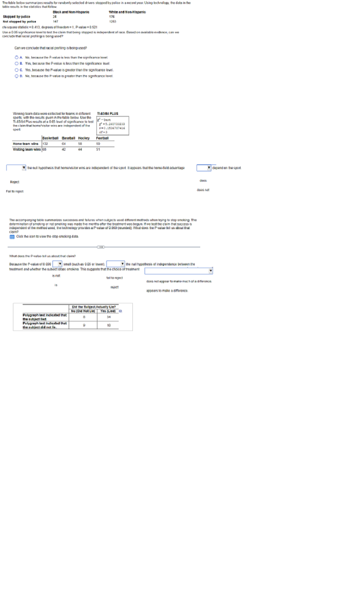 Solved conclute that racial profing is beiry uset? Can we | Chegg.com
