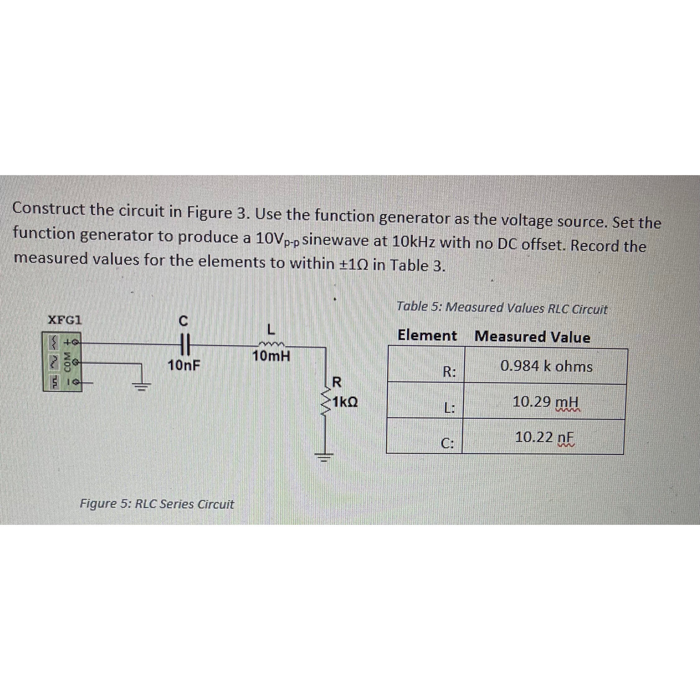 Solved Construct the circuit in Figure 3. Use the function | Chegg.com