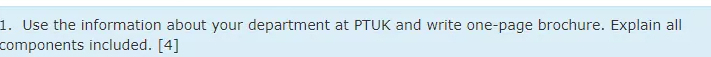 Solved Use the information about your department at PTUK and | Chegg.com
