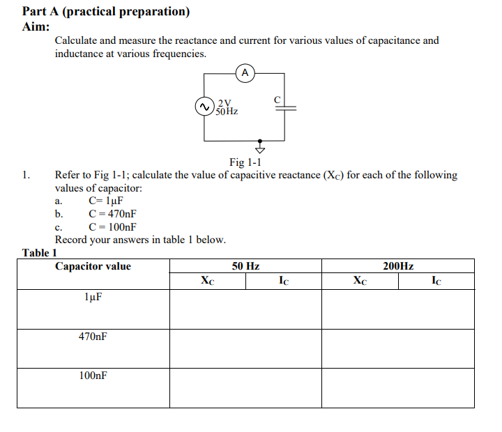 Solved Part A (practical preparation) Aim: Calculate and | Chegg.com