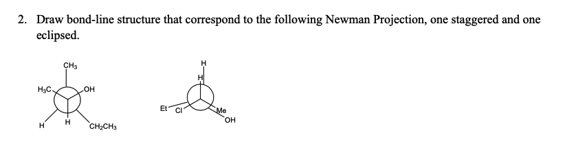 Solved 2. Draw bond-line structure that correspond to the | Chegg.com