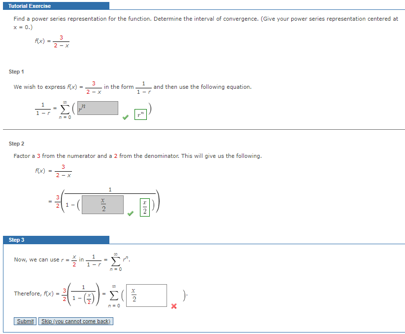 Solved x=0.) f(x)=2−x3 Step 1 We wish to express f(x)=2−x3 | Chegg.com
