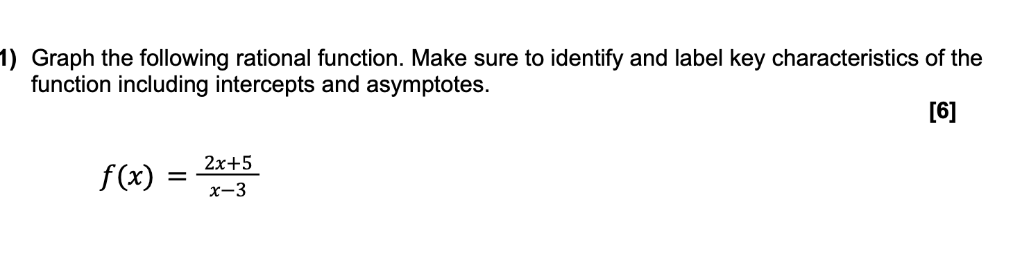 Solved Graph the following rational function. Make sure to | Chegg.com