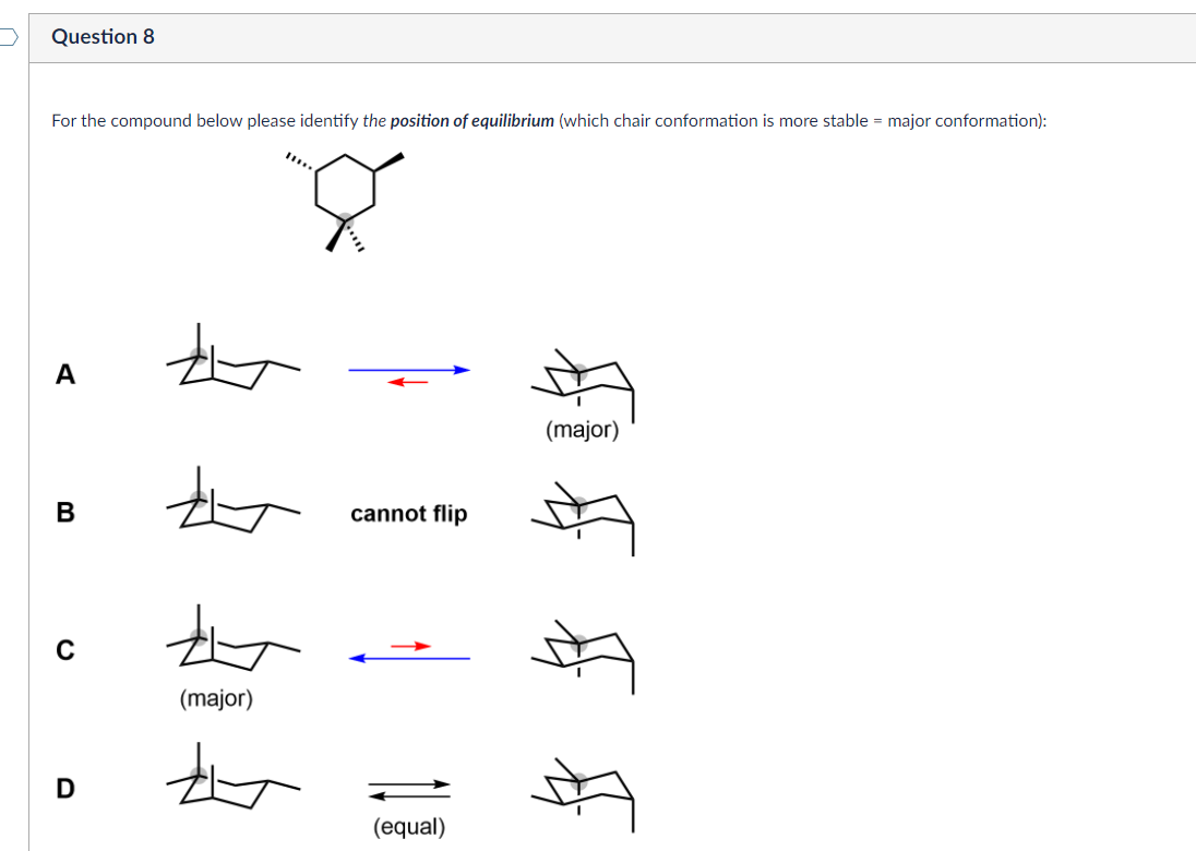 Solved Question 8 For the compound below please identify the | Chegg.com