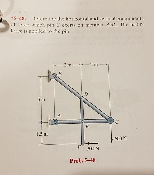 Solved *5-48. Determine the horizontal and vertical | Chegg.com