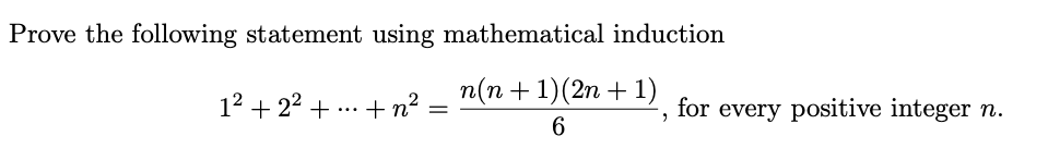 Solved Prove the following statement using mathematical | Chegg.com