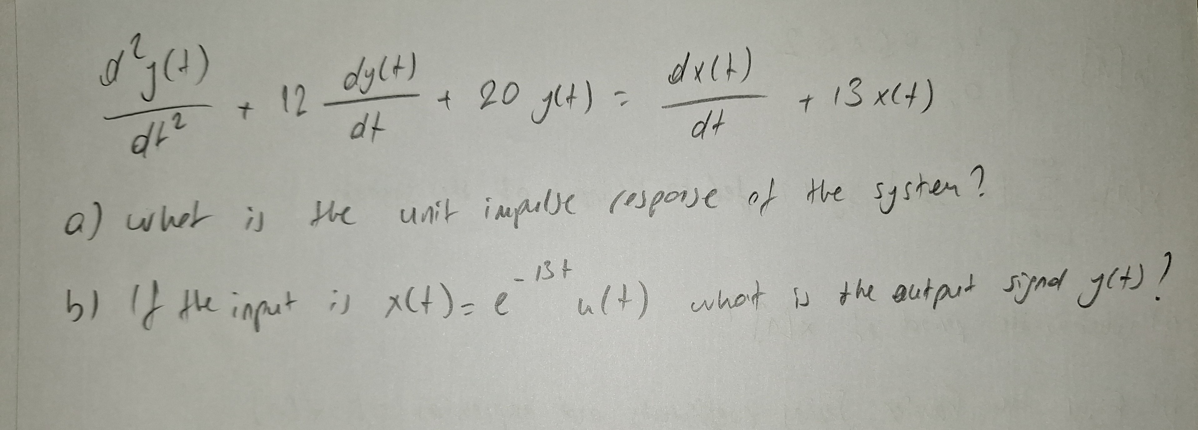 Solved a) What is the unit impulse response of the | Chegg.com