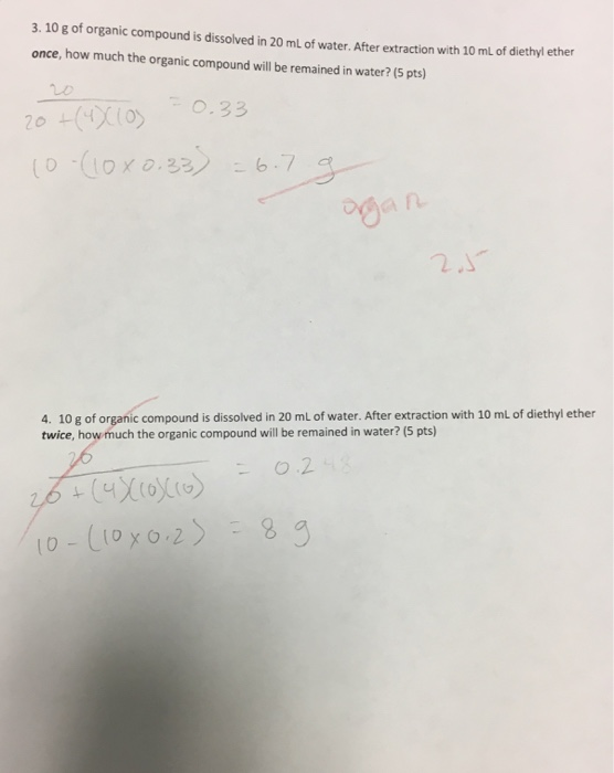 Solved Distribution coefficient or partition coefficient, K, | Chegg.com