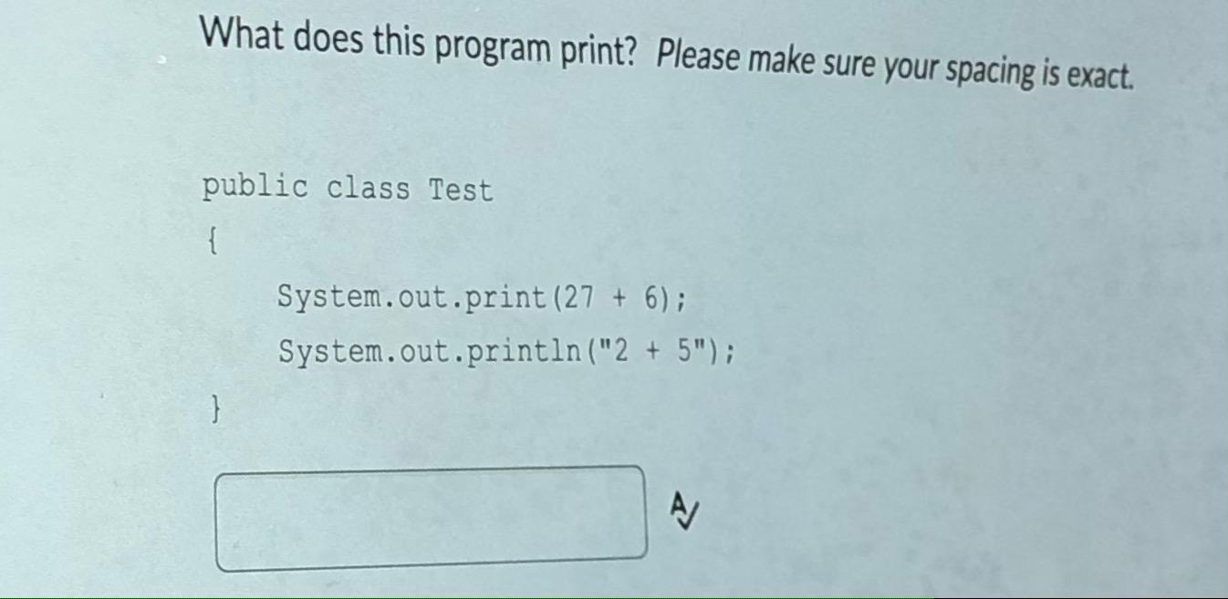 Solved What does the code fragment print? double x = | Chegg.com
