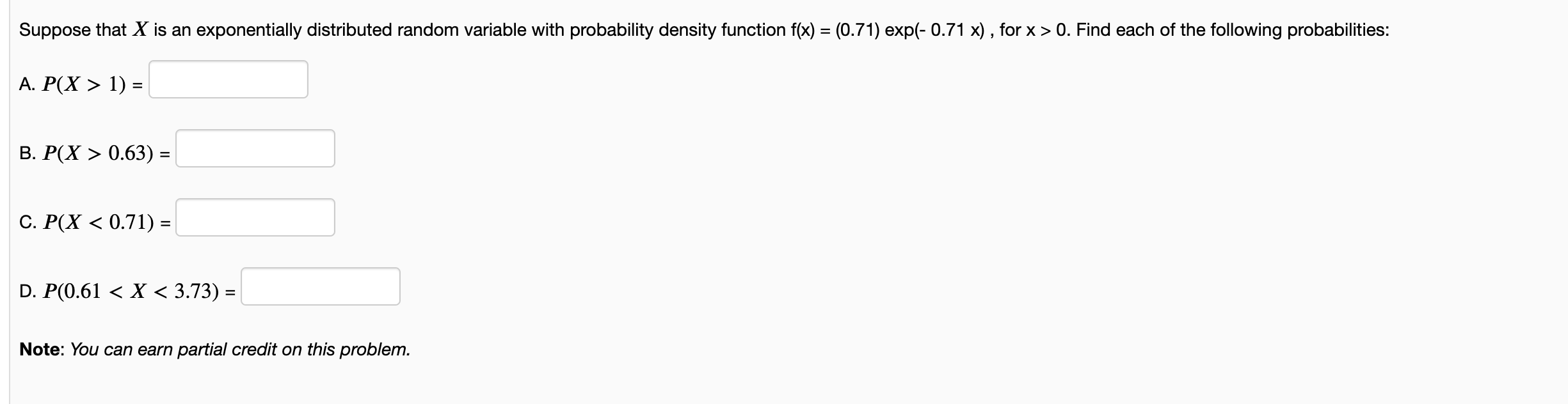Solved Suppose that X is an exponentially distributed random | Chegg.com