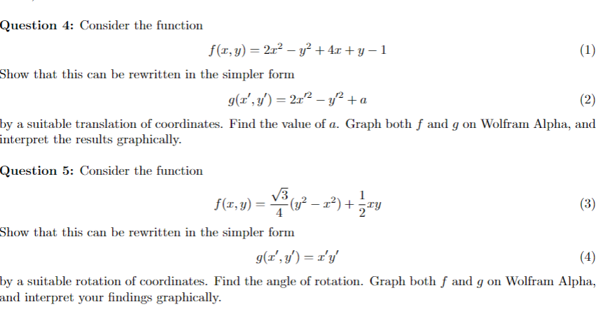 Question 4: Consider the function | Chegg.com