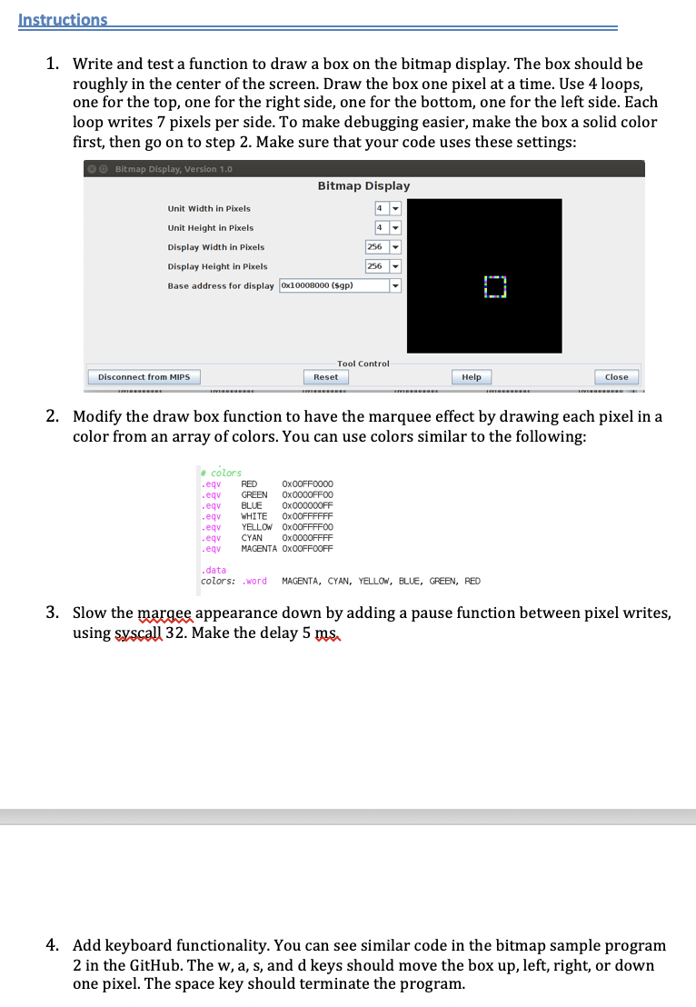 Solved Instructions 1 Write And Test A Function To Draw A Chegg
