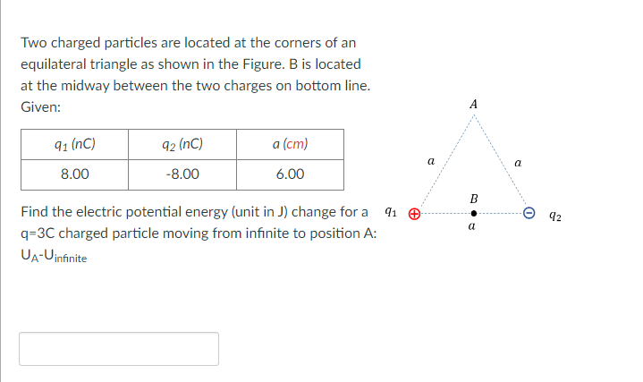 Solved Two charged particles are located at the corners of | Chegg.com