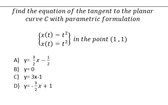 Solved find the equation of the tangent to the planar curve | Chegg.com