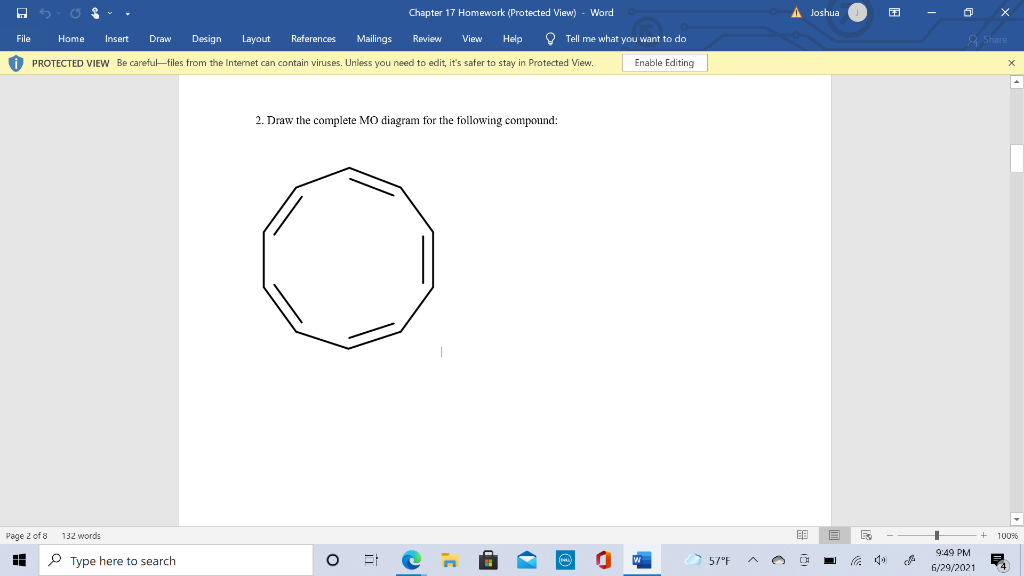 Solved Chapter 17 Homework Protected View Word A Joshua