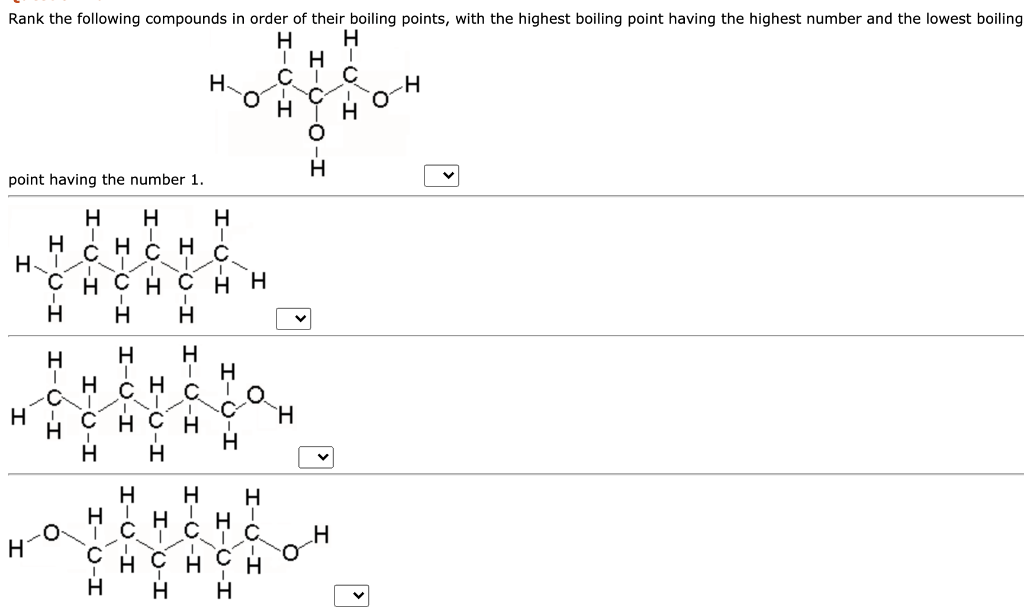 Solved Rank the following compounds in order of their | Chegg.com