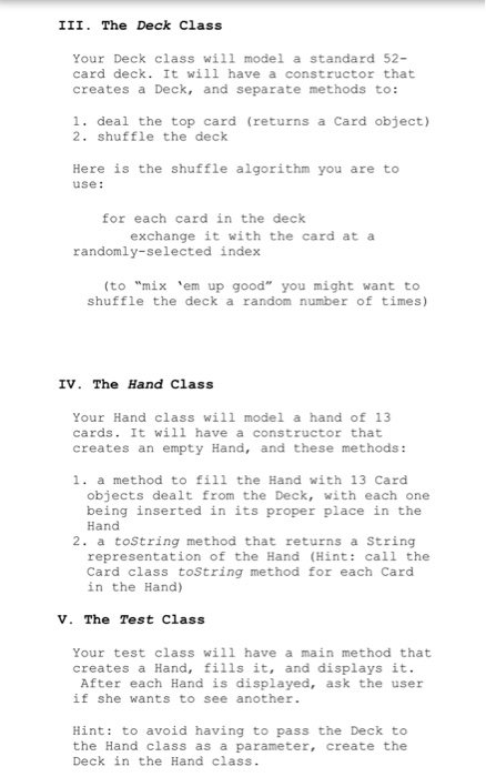Solved The Assignment Card players typically like to keep | Chegg.com