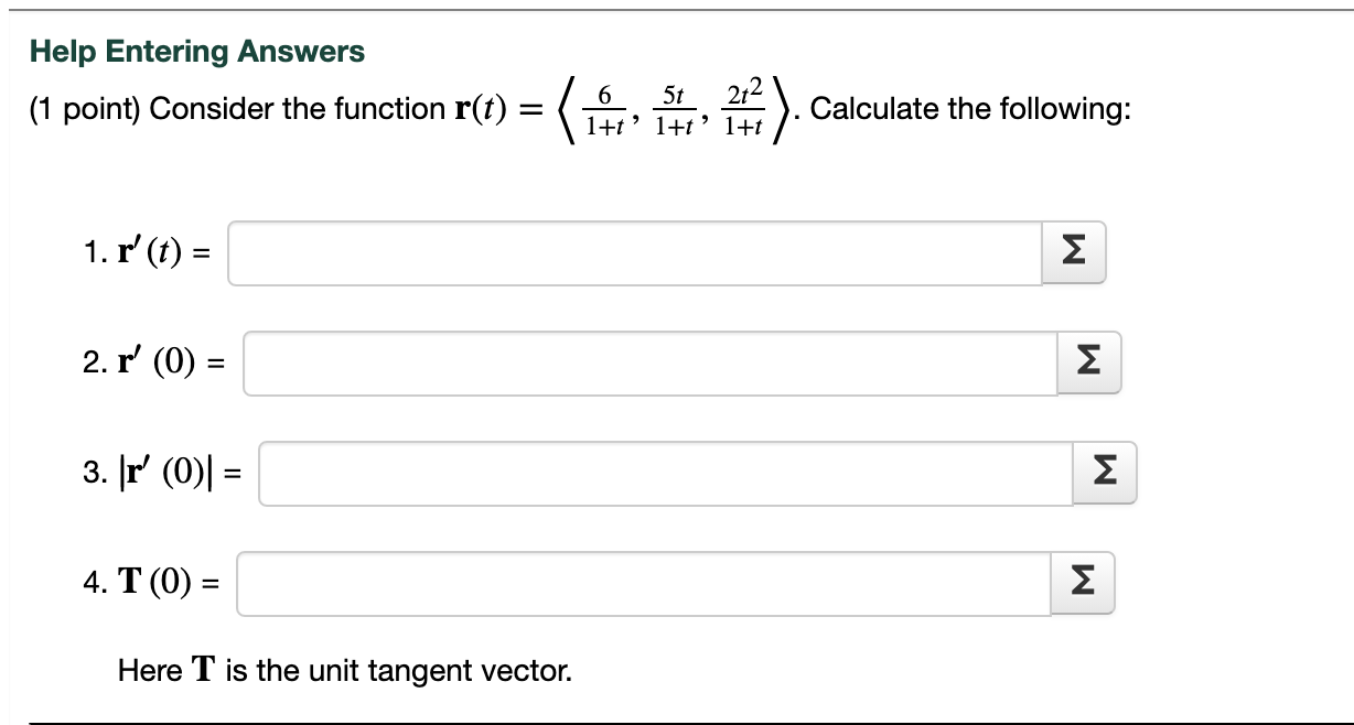 Solved Help Entering Answers (1 point) Consider the function | Chegg.com