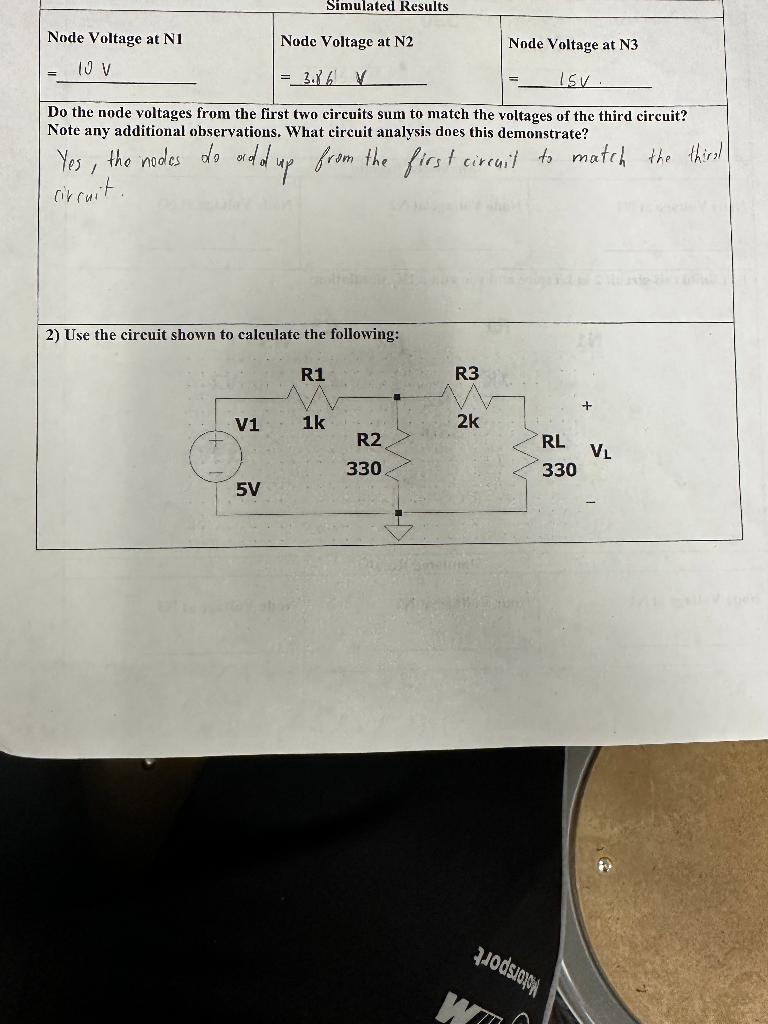 Solved Do the node voltages from the first two circuits sum | Chegg.com