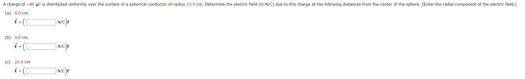 Solved A charge of -40 C is distributed uniformly over the | Chegg.com