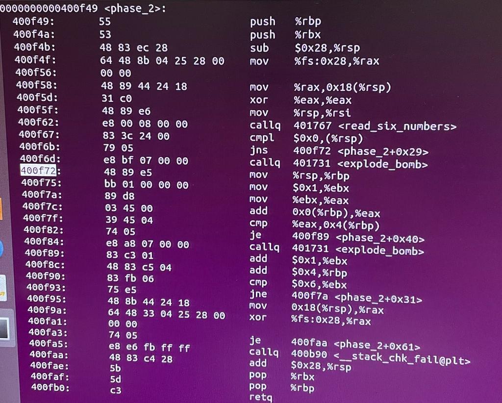 Solved 0000000000400 f49 : | Chegg.com