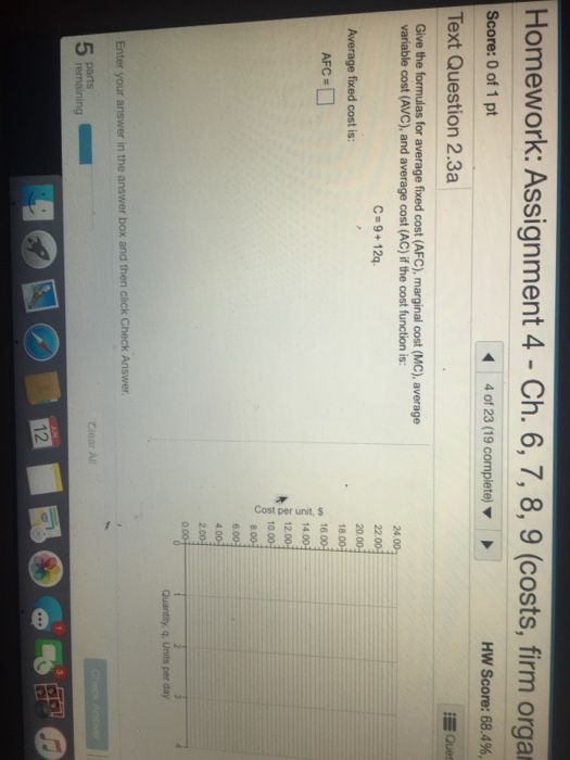 Solved Give the formulas for average fixed costs(AFC) | Chegg.com