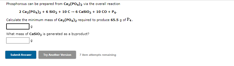 Solved Phosphorous can be prepared from Ca3(PO4)2 via the | Chegg.com