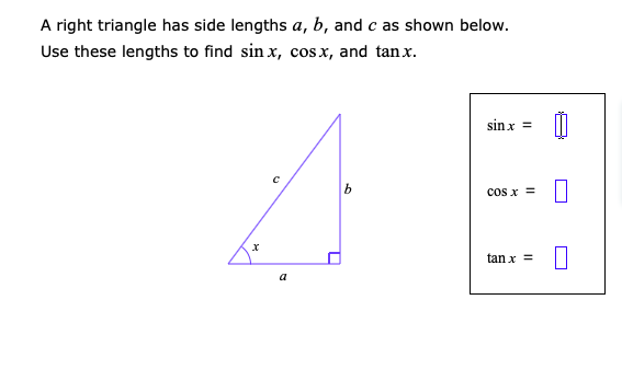 Solved A right triangle has side lengths a, b, and c as | Chegg.com