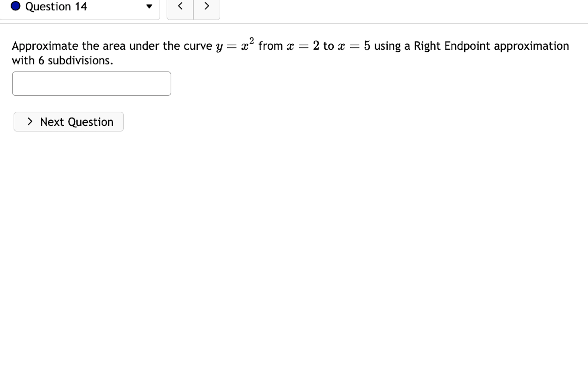 Solved Approximate the area under the curve y=x2 from x=2 to | Chegg.com