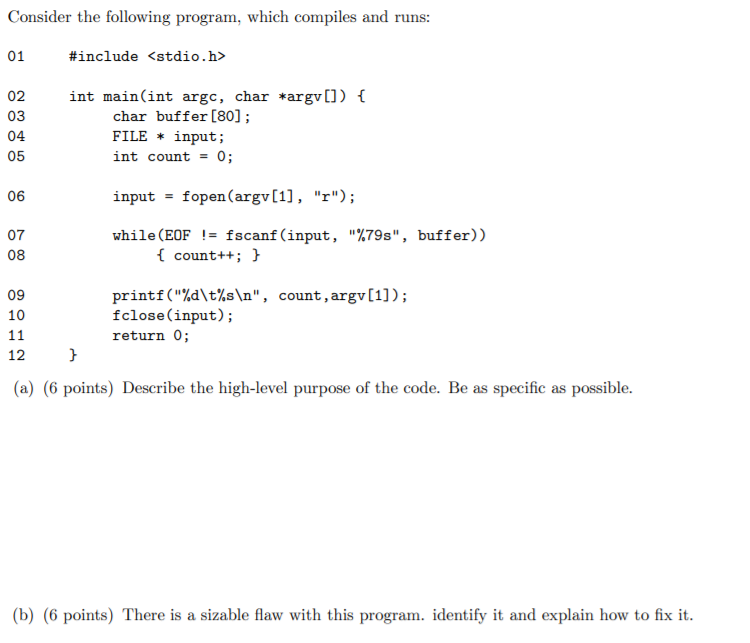 Solved Consider the following program, which compiles and | Chegg.com