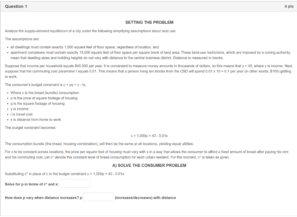 SETTING THE PROBLEM Analyze the supply-demand | Chegg.com