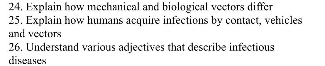 Solved 24. Explain how mechanical and biological vectors | Chegg.com