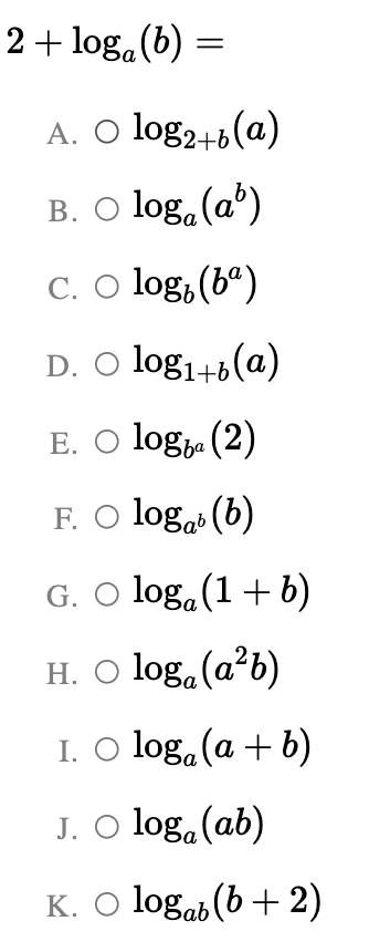 Solved Unless otherwise specified, assume log bases are | Chegg.com