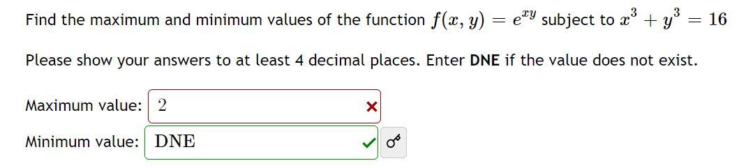 Solved Find the maximum and minimum values of the function | Chegg.com