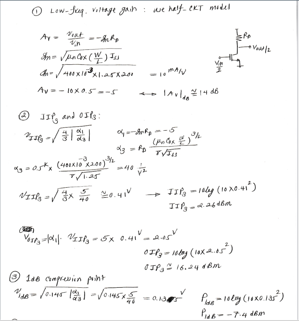 Problem 1. (35 points) Consider a CMOS differential | Chegg.com