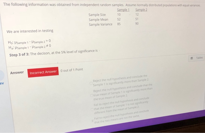 Solved If a null hypothesis is rejected at a significance | Chegg.com