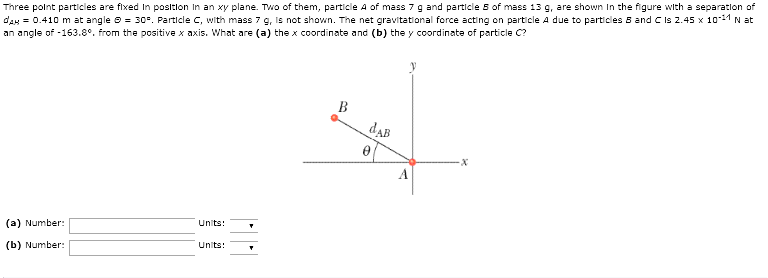 Solved Three point particles are fixed in position in an xy | Chegg.com