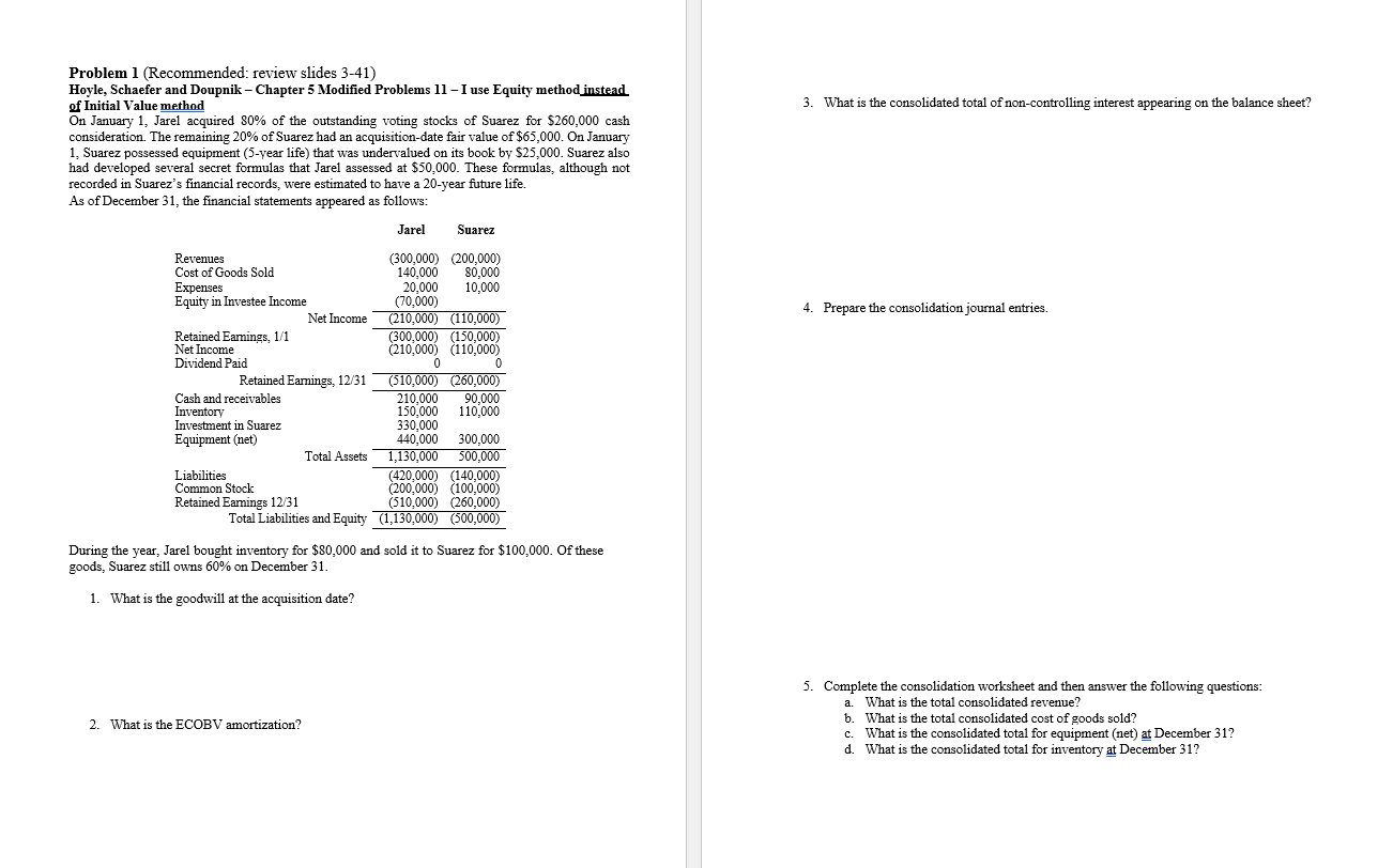 Problem 1 (Recommended: review slides 3-41)Hoyle, | Chegg.com