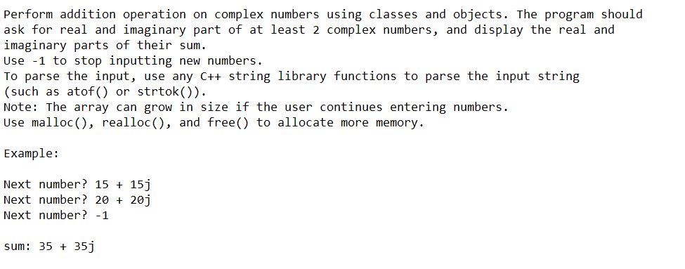 Perform addition operation on complex numbers using | Chegg.com