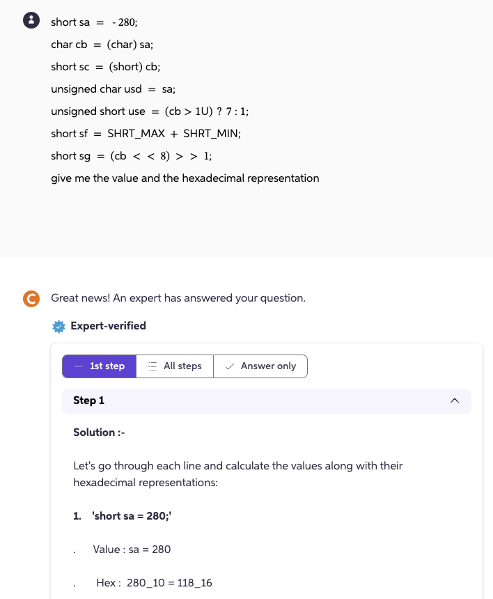 Solved Hello, for this solution--Step 1Solution :-Let's go | Chegg.com
