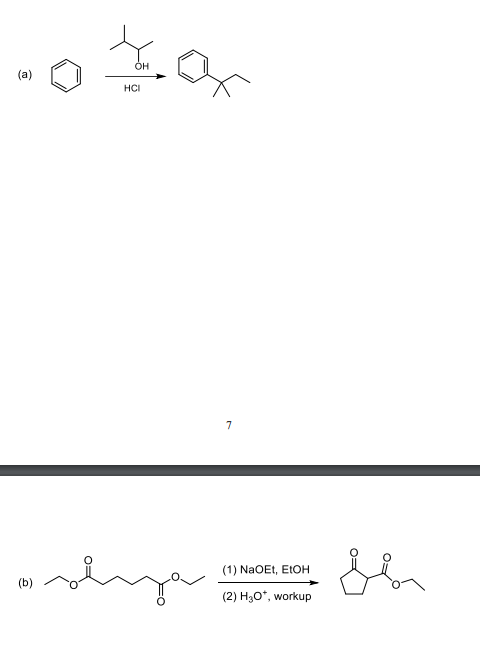 Solved OH (a) HCI 7 (1) NaoEt, EtOH ardhezar () (2) H30*, | Chegg.com