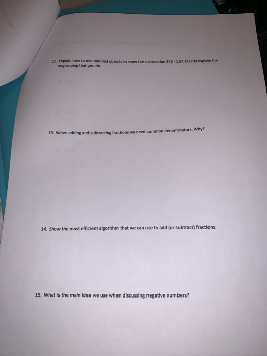 Solved 1. Define addition. Define the terms "sum" and | Chegg.com