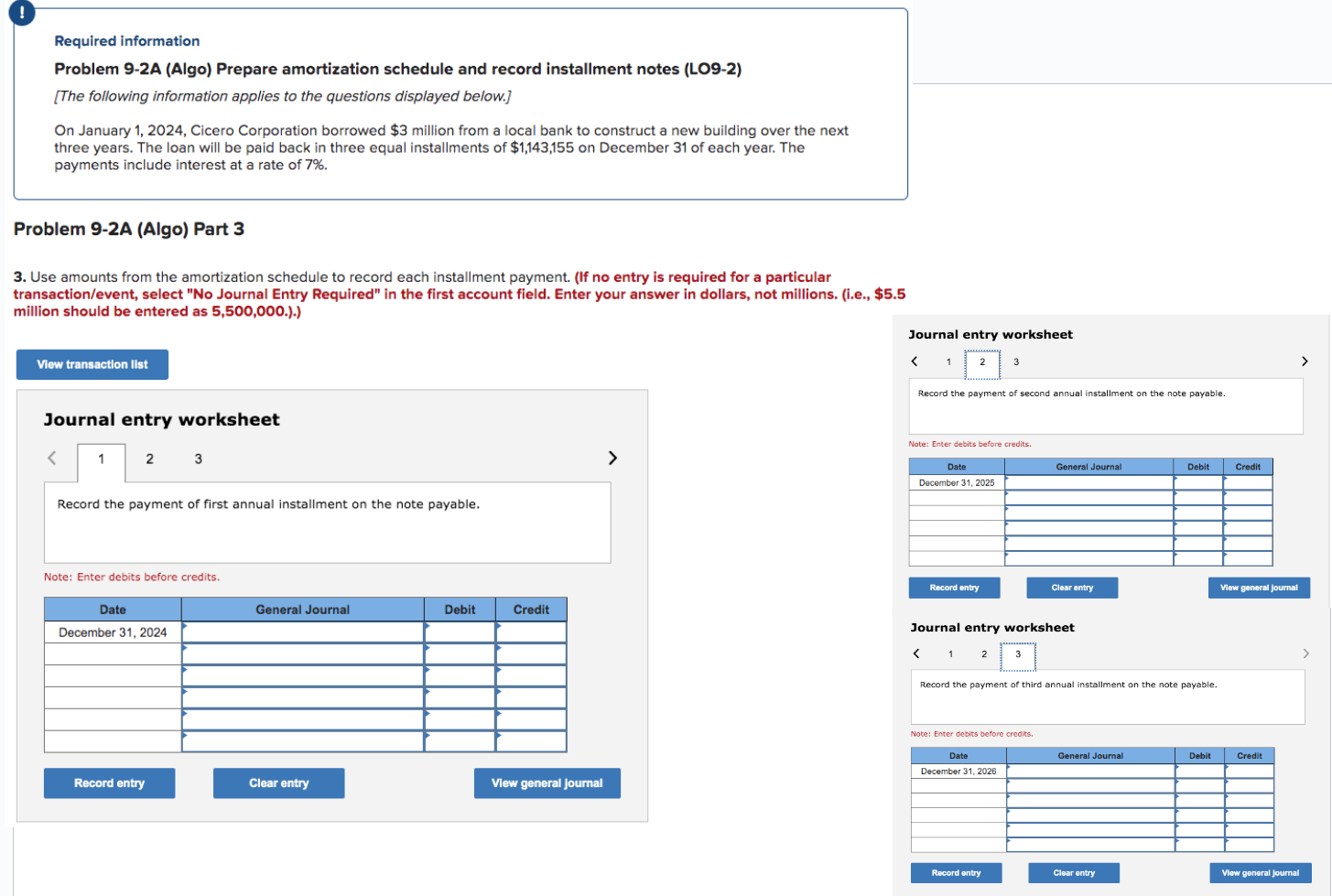 Solved Required information Problem 9-2A (Algo) Prepare | Chegg.com