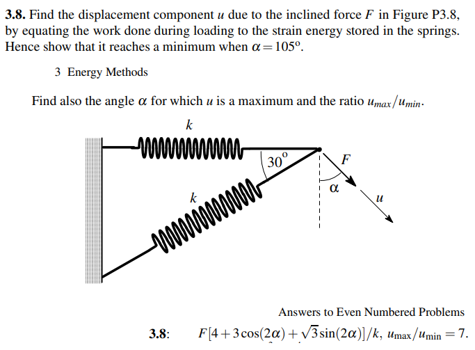3.8. Find the displacement component u due to the | Chegg.com